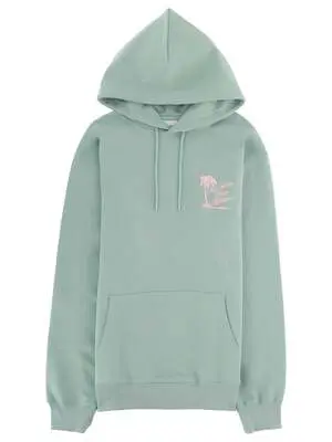 Drole De Monsieur Slogan Palmier Hoodie - Green