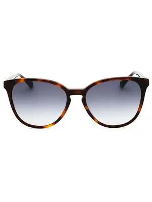 Longchamp Round Tortoiseshell Acetate Sunglasses - Havana/blue Gradient