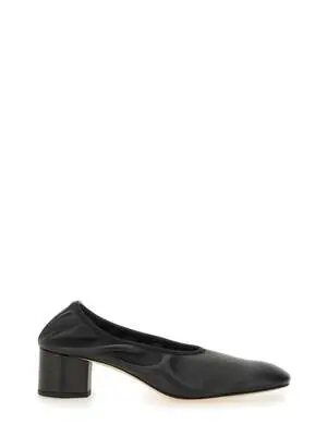 AeydĒ 45mm Gemma Block-heel Pumps In Nappa Leather - Black
