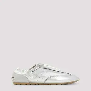 Saint Laurent Calf Leather Sneakers - Metallic