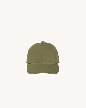 Saint Laurent SAINT LAURENT Baseball Cap With YSL Monogram Verde