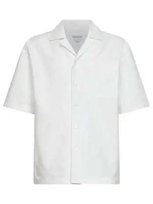 Bottega Veneta Short Sleeve Button-up Shirt With Chest Pocket Size - Bianco