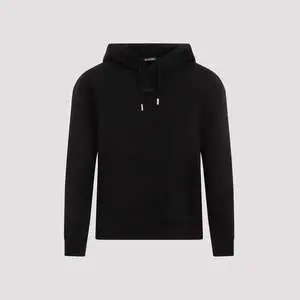 Jacquemus Le Hoodie Gros Grain Cotton Crop Hoodie - Black
