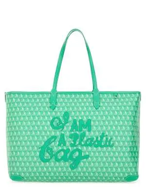 ANYA HINDMARCH I Am A Plastic Bag" Motif Tote - Green