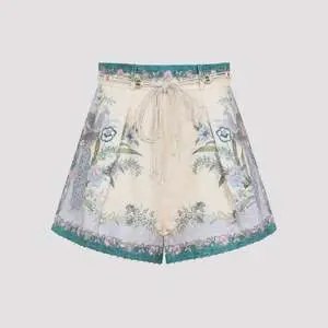 Zimmermann Indra Tuck Mini Shorts - Multicolour
