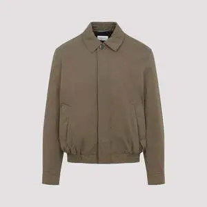 Saint Laurent Cassandre Short Jacket In Cotton Serge - Brown