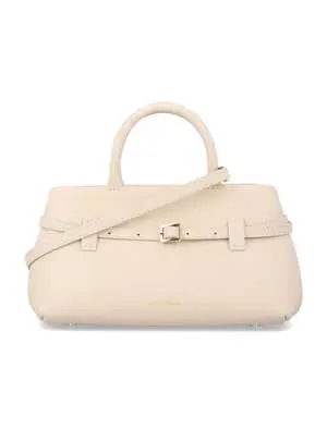Manu Atelier Mini Calf Leather Bag - Vanilla