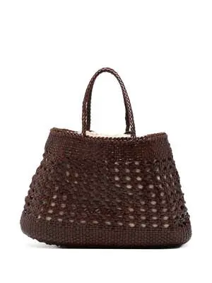 Dragon Diffusion Woven Leather Drawstring Bag