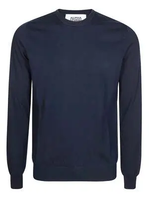 Alpha Studio Classic Crew Neck T-shirt - Blu