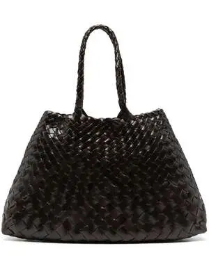 Dragon Diffusion Woven Leather Tote Bag - Brown
