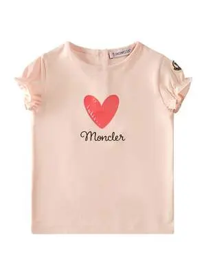 Moncler Mini T-shirt With Heart Logo - Multicolour