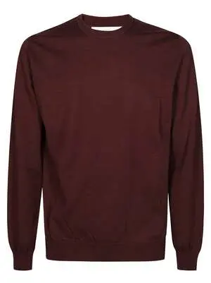Alpha Studio Essential Crew Neck T-shirt Long Sleeve - Marrone