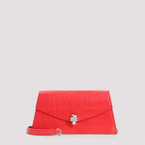 Alexander McQueen Skull Mini Handbag Calf Leather Finish - Red