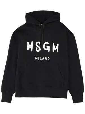 MSGM Graphic Logo Hoodie - Black