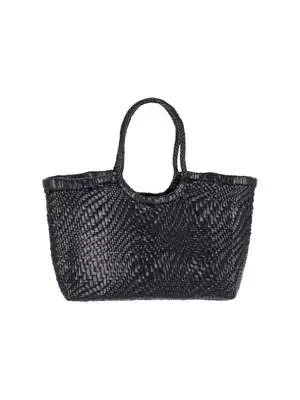 Dragon Diffusion Woven Leather Tote Bag - Black