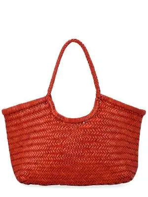 Dragon Diffusion DRAGON DIFFUSION BORSA NANTUCKET LARGE In PELLE INTRECCIATA Orange
