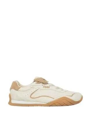 Fendi Wave Pulse Leather Sneakers For - Multicolor