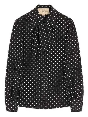 Valentino Garavani Front Button Closure Mini Neck Scarf