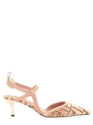 Fendi Colibrì Lite Fabric Slingback Pumps - Pink