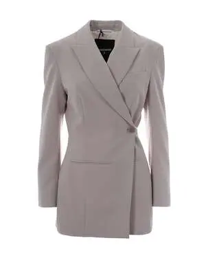 Patrizia Pepe Tailored Blazer Jacket - Cloud Gray