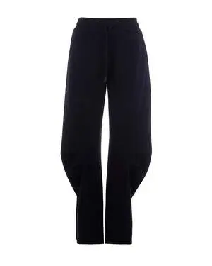 Patrizia Pepe Wide Leg Trousers With Drawstring Waist - Nero