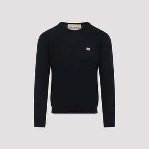 Valentino Garavani Virgin Wool Crew Neck Sweater - Blue