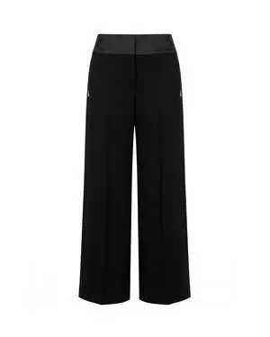 Patrizia Pepe High-waisted Wide-leg Trousers - Nero
