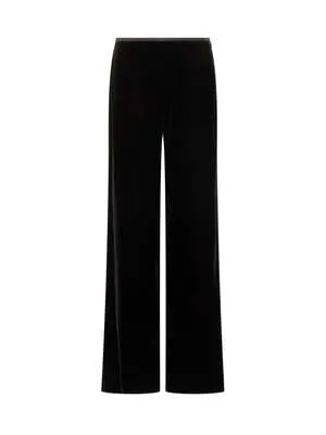 Emporio Armani Velvet Tapered Trousers - Nero