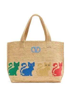 Valentino Garavani Thege Mini Tote Handbag - Natmultic