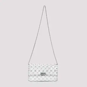 Valentino Garavani Mini Shoulder Handbag With Studded Details - Metallic