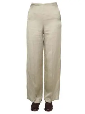 ALYSI Elegant Satin Trousers - Beige