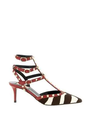 Valentino Garavani Chic Ankle Strap Pumps Rockstud T. 65 - Biancotmor
