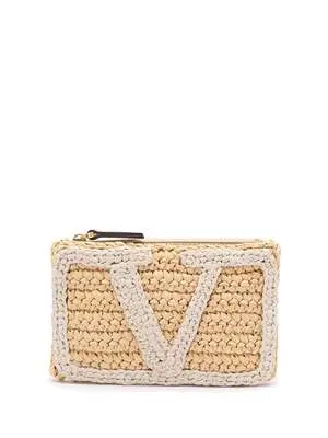 Valentino Garavani Contrasting Maxi Vlogo Signature Bag W17xh10 Cm - Beige