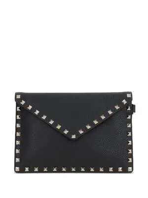 Valentino Garavani VALENTINO Rockstud Medium Pouch Handbag Nero