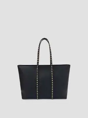 Valentino Garavani Rockstud Mini Tote Handbag - Black