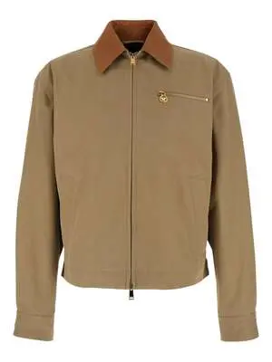 Versace Medusa Hardware Zip-up Jacket - Beige