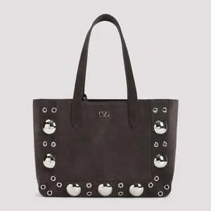 Valentino Garavani Studded Leather Shoulder Bag - Brown