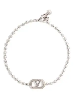 Valentino Garavani Vlogo Mini Accessory With Swivel Hook Closure 15x10 Mm - Silver