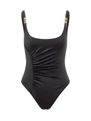 Versace Ruched One-piece Swimsuit - Black