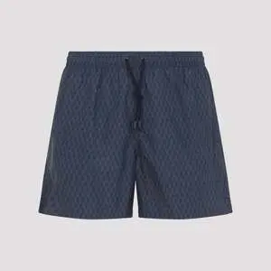 Canali Printed Swim Shorts - Blue
