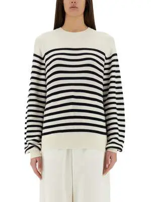 Khaite Violet Striped Cashmere Shirt