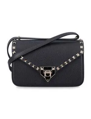 Valentino Garavani Studded Mini Bag With Platinum Finish - Nero