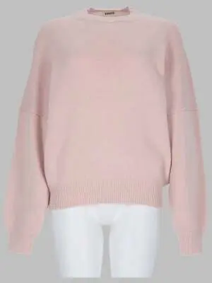 Khaite Oversized Cashmere Crewneck Sweater - Pink