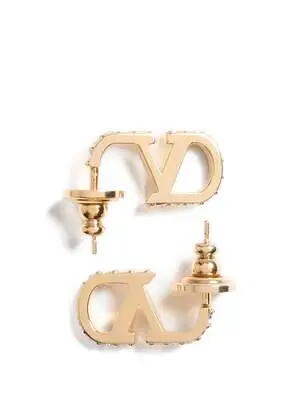 Valentino Garavani Mini Gold-tone Finish Swarovski Crystal Earrings - Oro