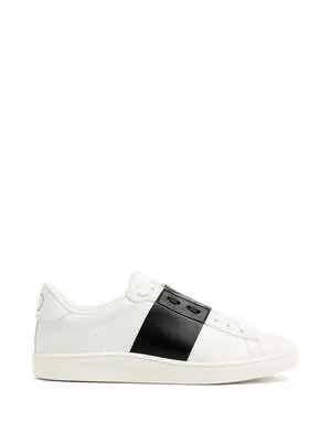 Valentino Garavani Contrasting Striped Leather Sneakers