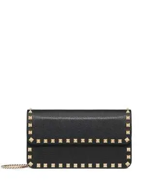 Valentino Garavani Mini Studded Leather Handbag With Magnetic Closure - Nero