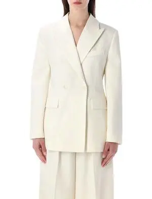 ANINE BING Tailored Double-breasted Blazer - Beige