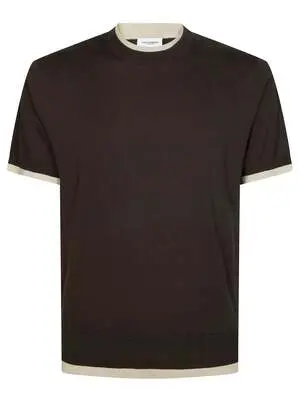 PAOLO PECORA Contrast Trim Sweater For - Marrone