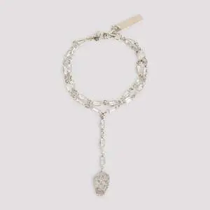 Alexander McQueen Brass Skull Chain Bracelet - Metallic
