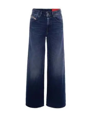 DIESEL® Wide Leg Denim Jeans - Blu